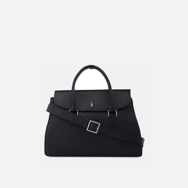 COCO SATCHEL LARGE PEBBLE BLACK