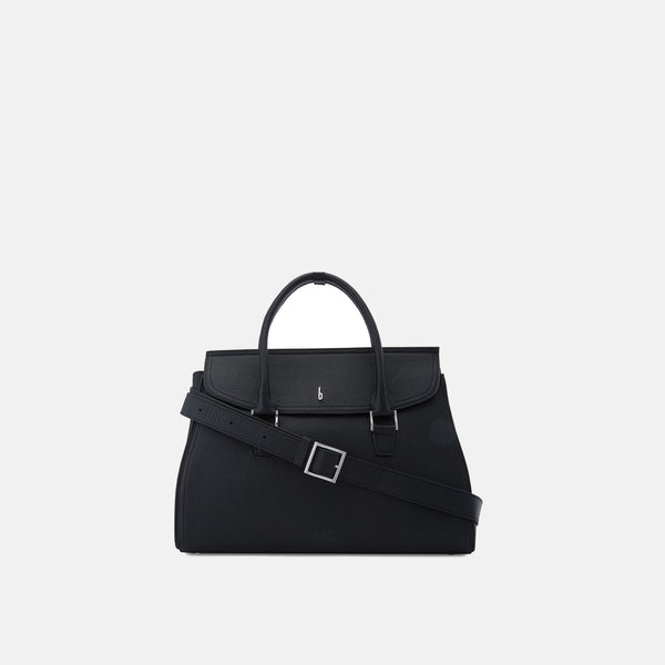 COCO SATCHEL MEDIUM PEBBLE BLACK